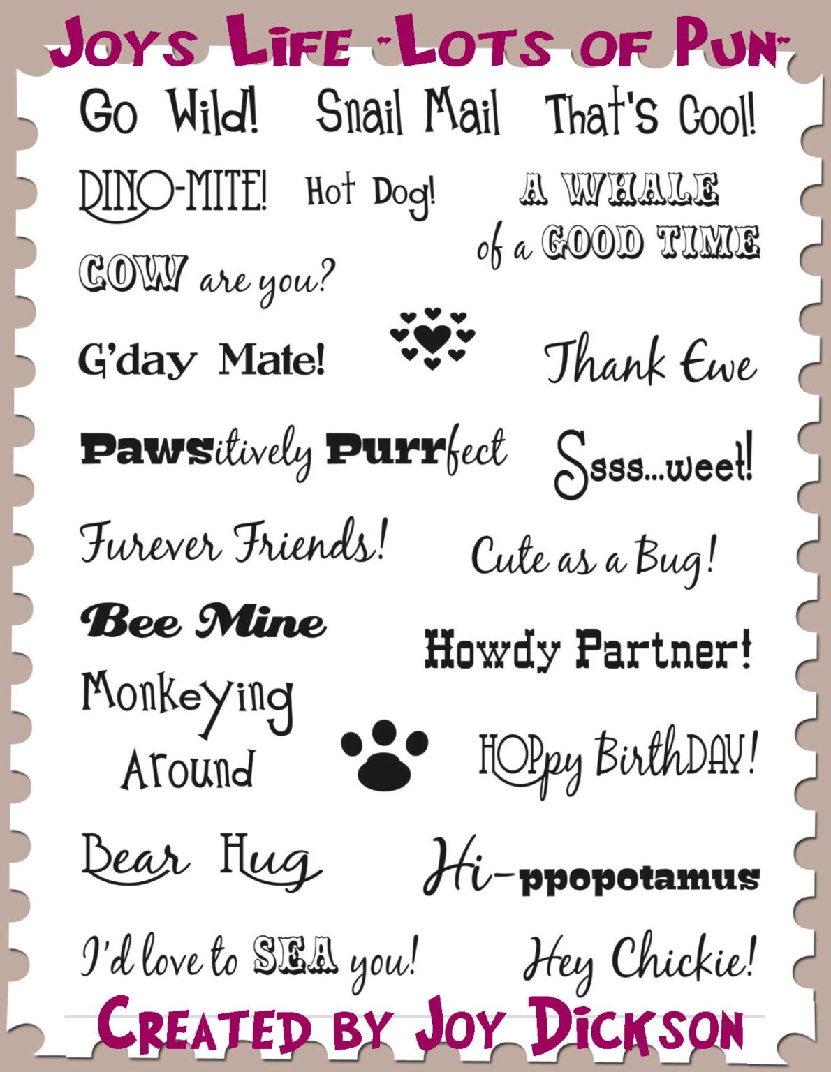 Featured Designer - Snail Mail Card Using Lots of Pun Stamp Set - Joy's ...