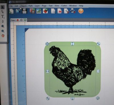 Cri-Kits Gel Pens Rooster Sketch Card with Sizzix Eclips - Joy's Life