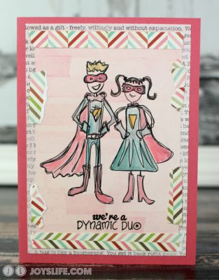 Dynamic Duo Card with Silhouette Sketch Pens - Joy's Life