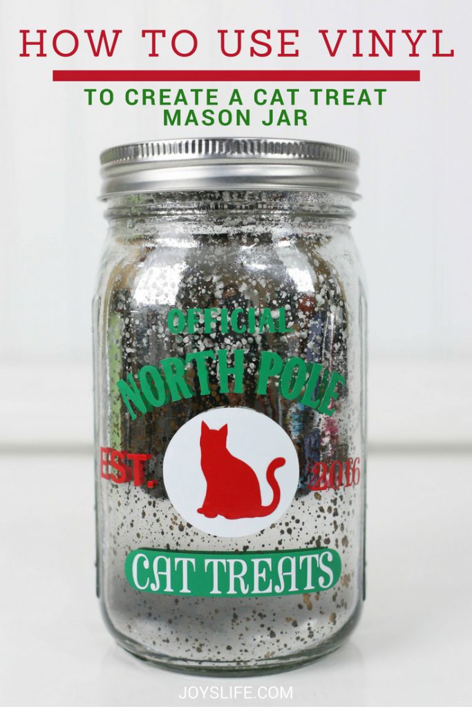 Create a Vinyl Decorated Cat Treat Mason Jar - Joy's Life